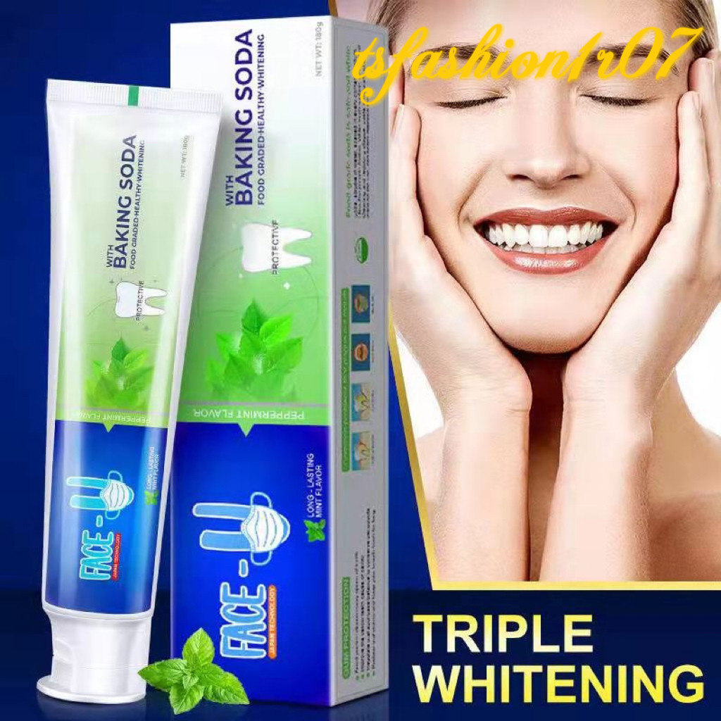 JAPAN TECH FACEU Whitening Toothpaste Peppermint Food Graded Toothpaste ...