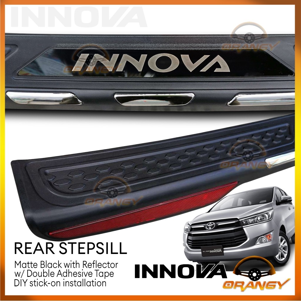 Toyota Innova 2016 to 2026 OEM Rear Stepsill Black w/ Reflector Bumper ...