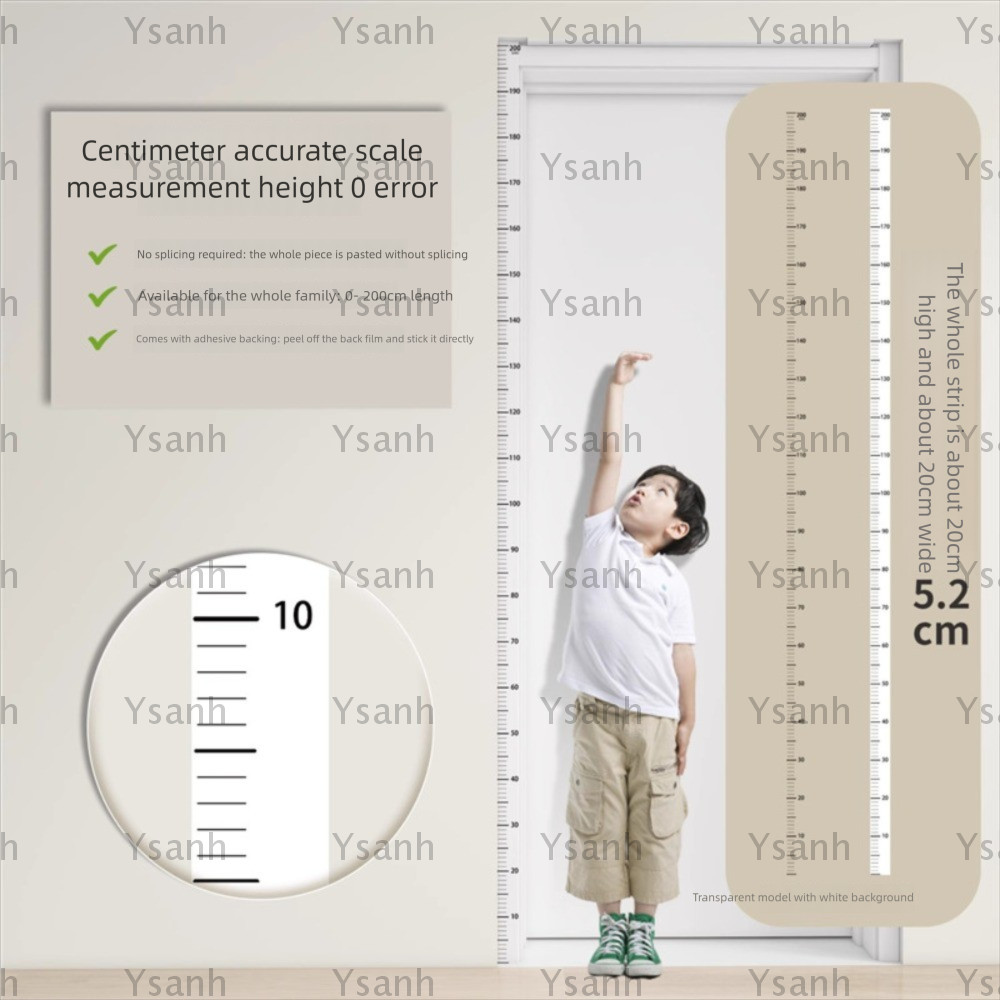 YSANH Height Measurement Sticker, 2M Height Self-adhesive Child Growth ...