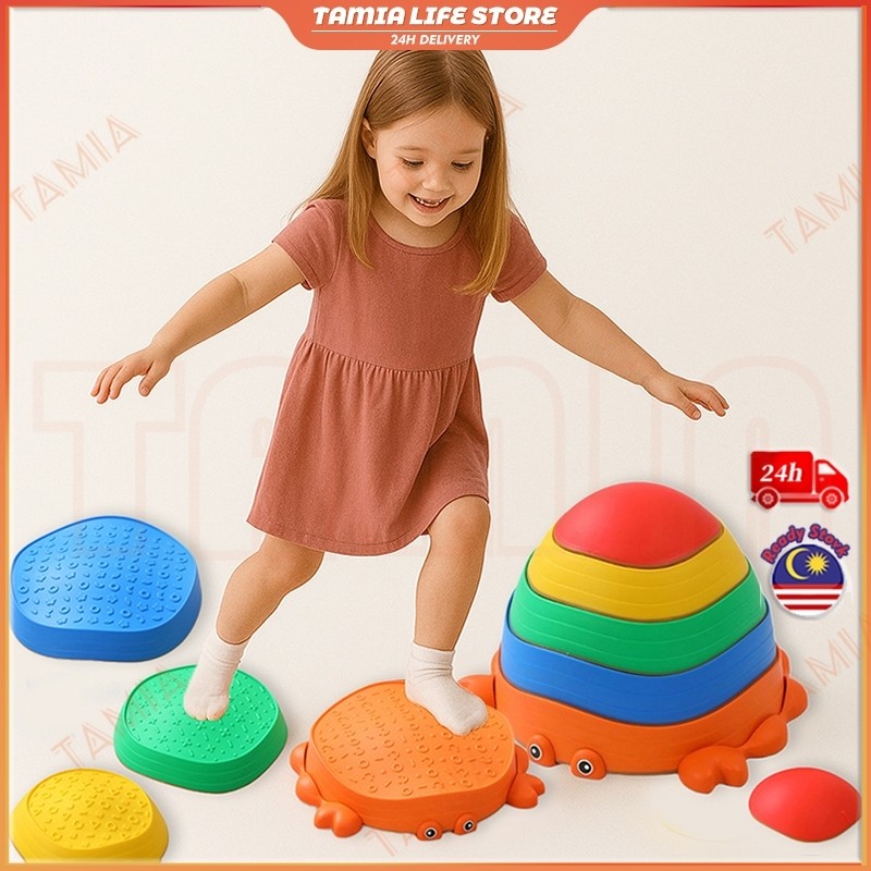 Crab Balance Stepping Stones Kids Crab Path Jumping Stones Toddler ...