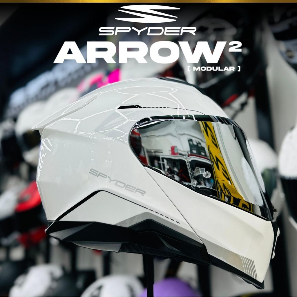 SPYDER ARROW 2 MODULAR DUAL VISOR MOTORCYCLE HELMET | Shopee Philippines