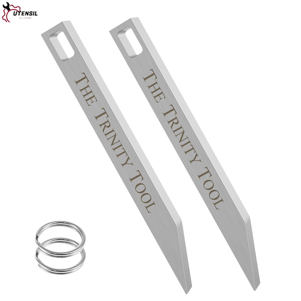 2Pcs Pry Bar Tools Titanium Alloy Keychain Prybar Mini Pocket Pry Bar ...