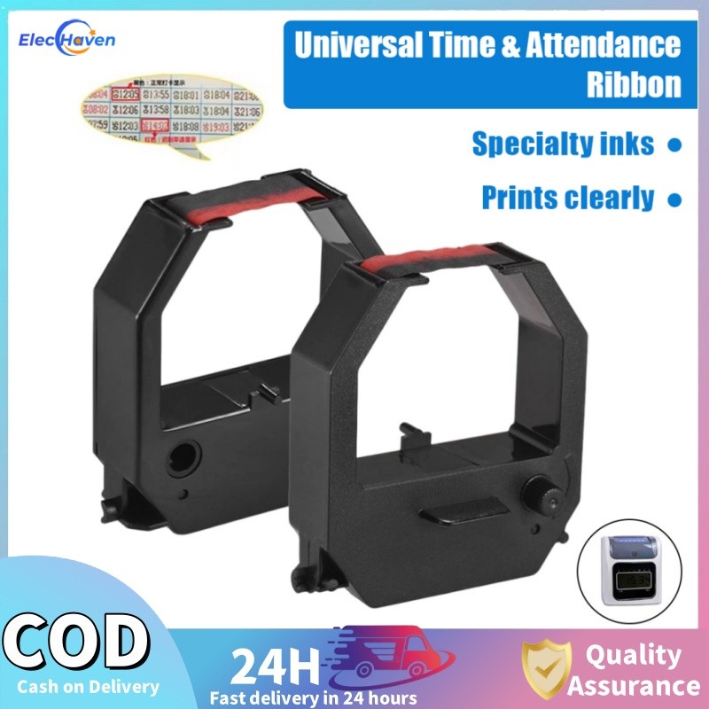 Time Clock Ribbon Cartridge Red Black Ink Colors for Office Electronic ...
