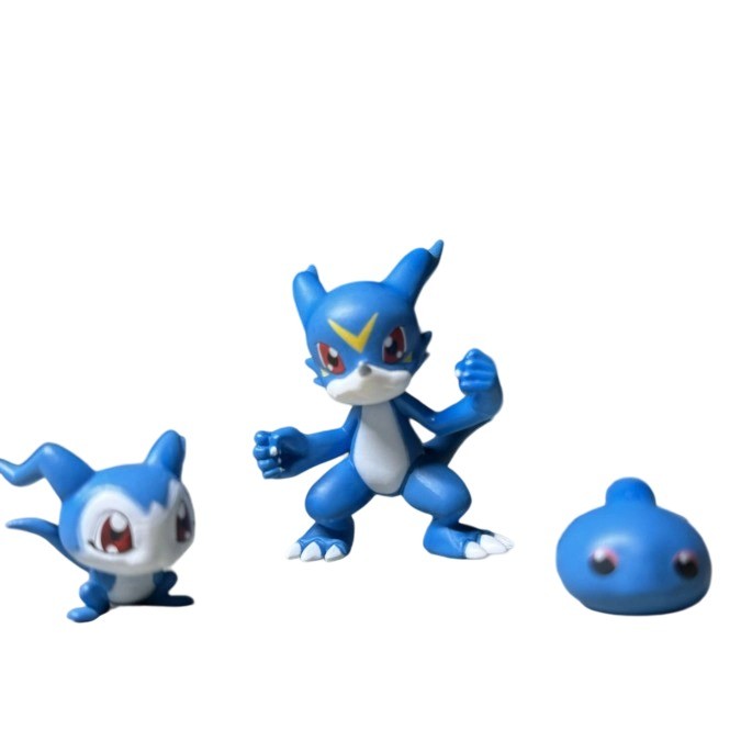 Digimon Veemon Q Version Battle Type Anime Figure Desktop Model Statue ...