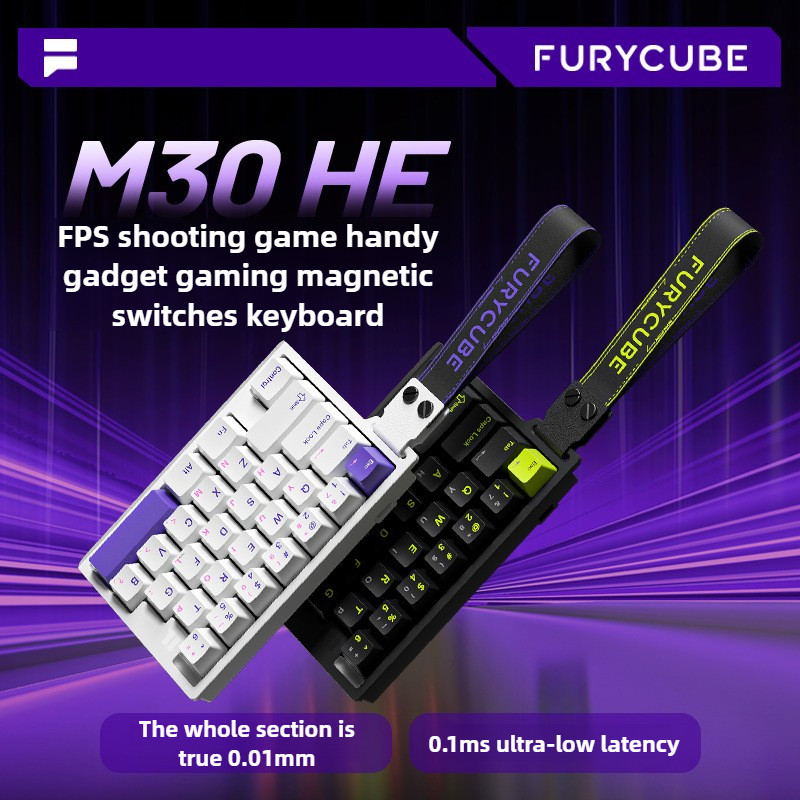 FURYCUBE M30HE 8K Magnetic Switch Rapid Mechanical Keyboard for Esports Gaming Classic and ...