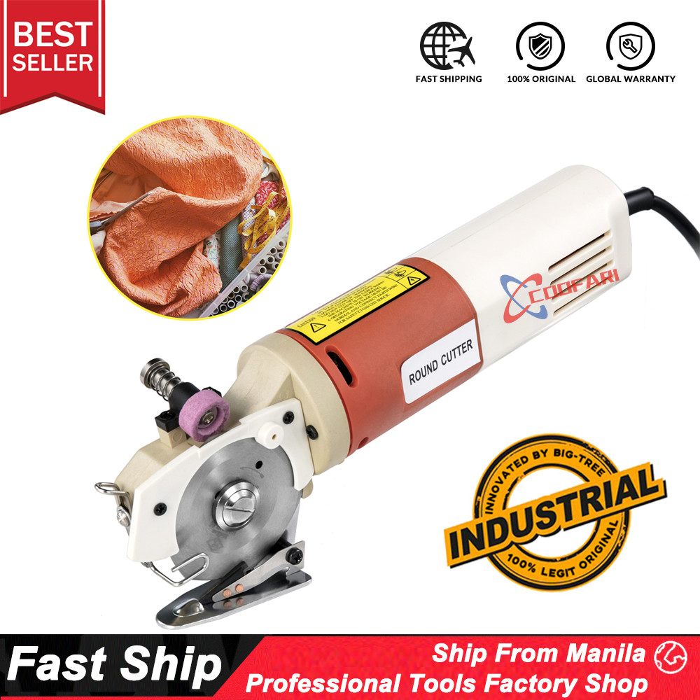 220V 150W 65mm Rotary Blade Electric Round Cloth Cutter Fabric Cutting ...