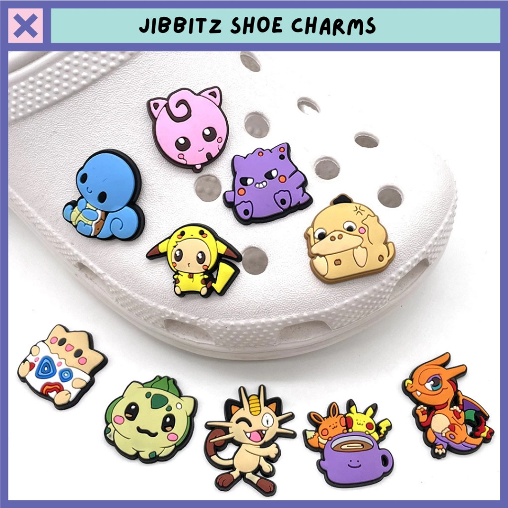 [Hatah Hatah] Jibbitz Cute Kawaii Baby Mini Chibi Pokemon Shoe Charms ...