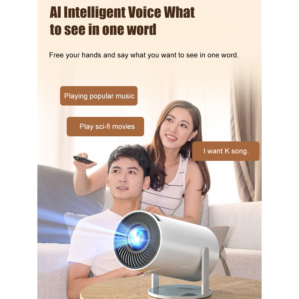 Home Projector HD Mini Projector Portable White Wall Projector Outdoor ...