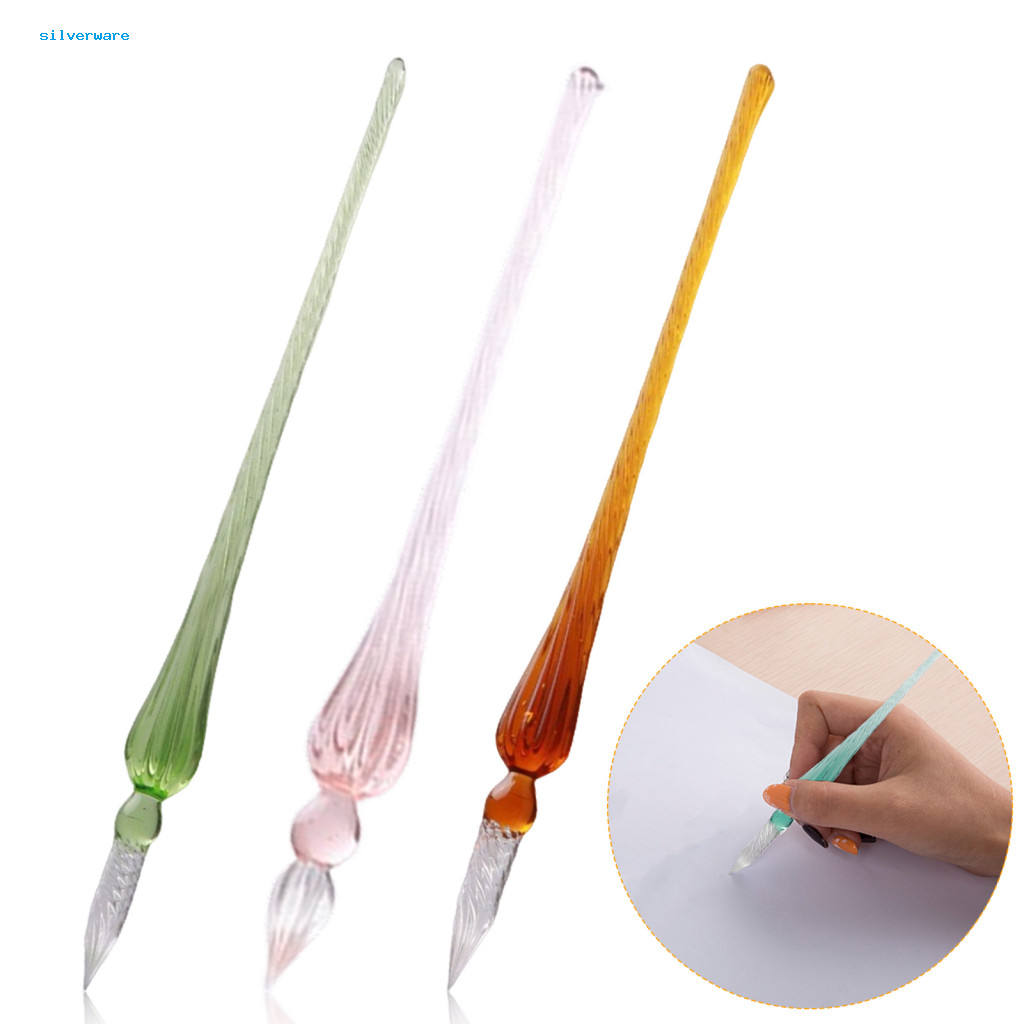 Ink Dipping Pen Lively Color Effects Pen Vibrant Glass Dip Pen for ...