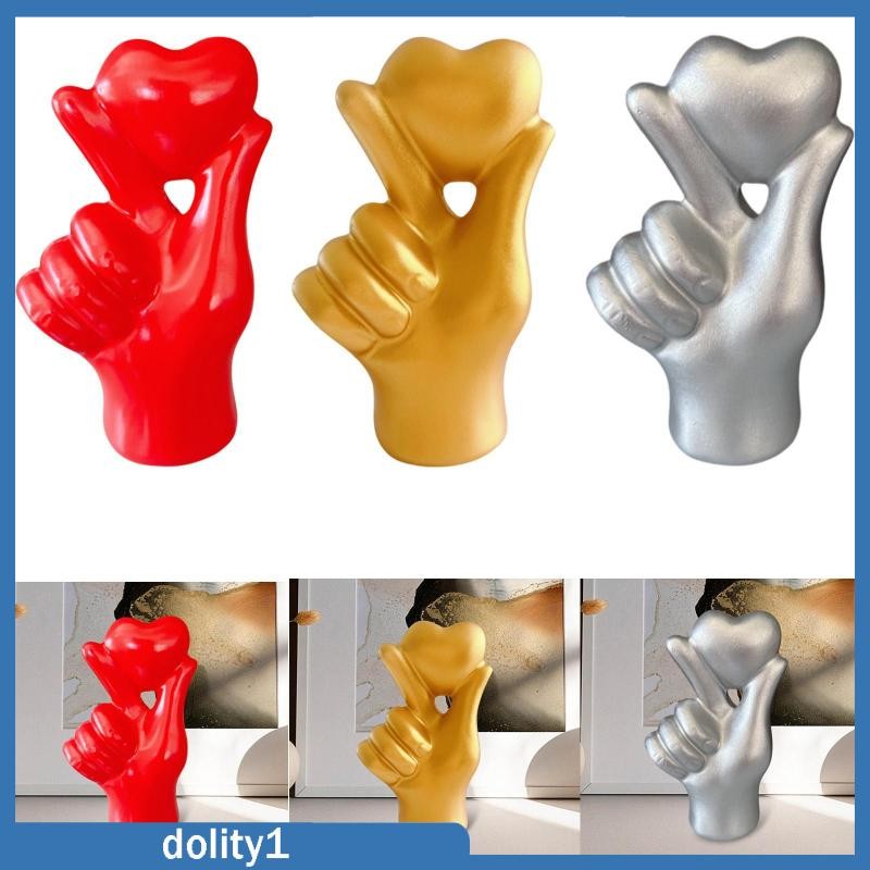 [Dolity1] Hand Gesture Heart Finger Statue Love Gesture Sculpture ...