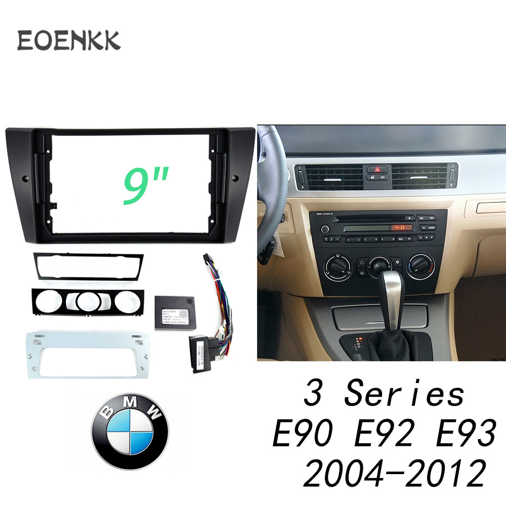 Honxun 9inch android head unit panel frame 2din stereo video bracket fascia dashboard center ...