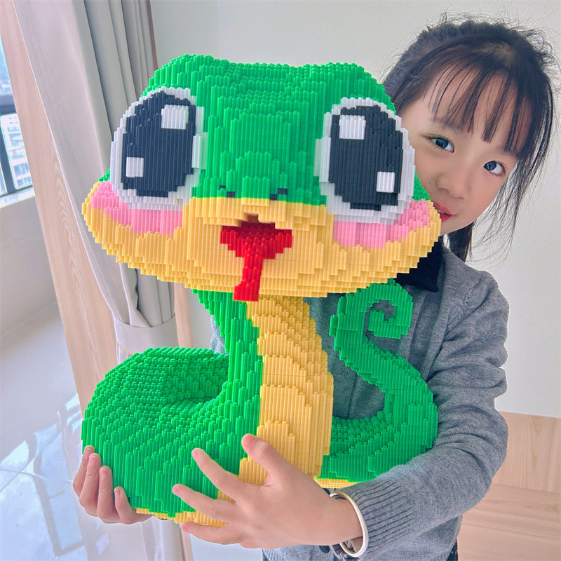 2025 Baby Snake Youth Snake Building Blocks Compatible Lego Assembled ...