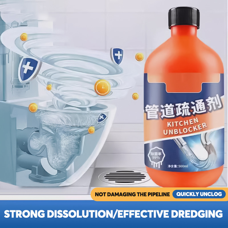 New Pipe Cleaner Clogged Remover 500ml Sink And Drain Drain Cleaner ...