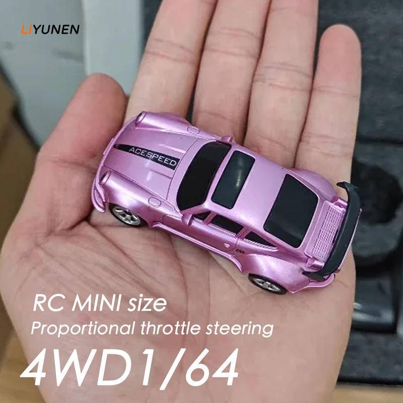 1:64 MINI RC Car 4WD Proportional Throttle Steering Remote Control ...