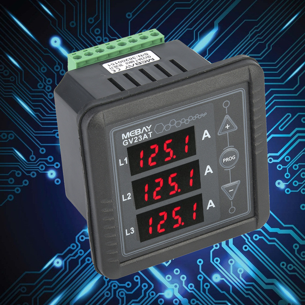 Xguli Digital AC Ammeter High Accuracy Three Phase Current Meter For ...