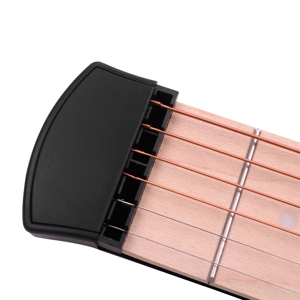 6 String 4/6 Fret Pocket Guitar Practice Neck Portable Guitar Chord ...