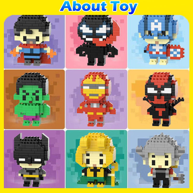 ABOUT The Avengers Mini Block Building Blocks Cute Round Cartoon ...