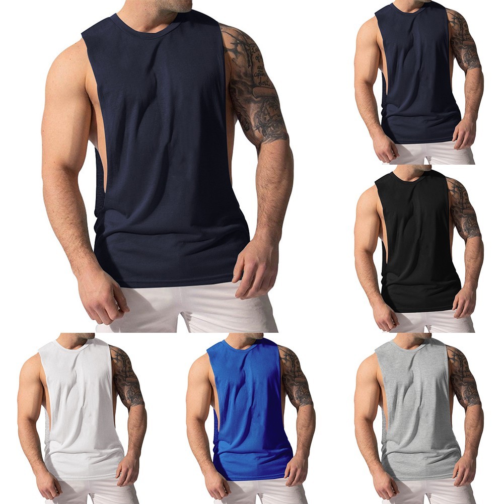 ⭐ Hot selling ⭐ Men Gym Muscle Workout Tank Top Bodybuilding Fitness ...