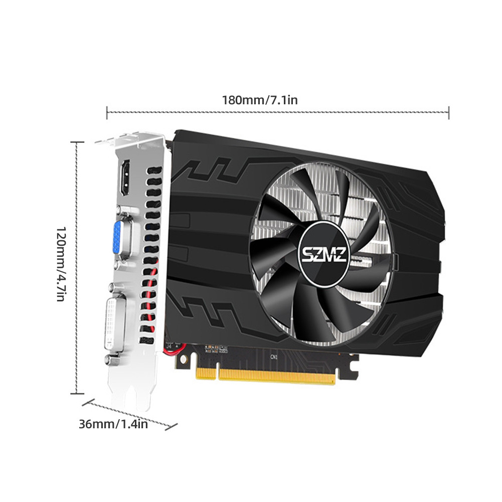 Low Profile Video Card 128 Bit GT730 2GB DDR5 Graphics Card PCI-E 2.0 ...