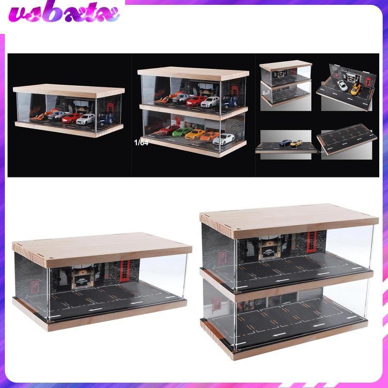 [vsbxtx] Parking Lot Display Case Organizer Acrylic Diecast Car Garage ...