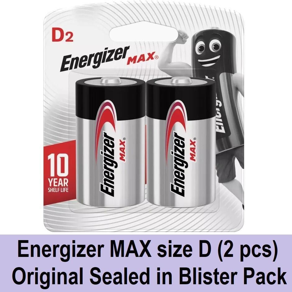 Energizer Max size D Batteries (2 pcs) LR20 Energizer D Alkaline ...