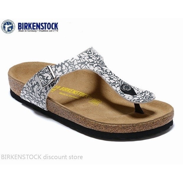 Birkenstock Gizeh Men's and Women's Classic Cork Black and White ...