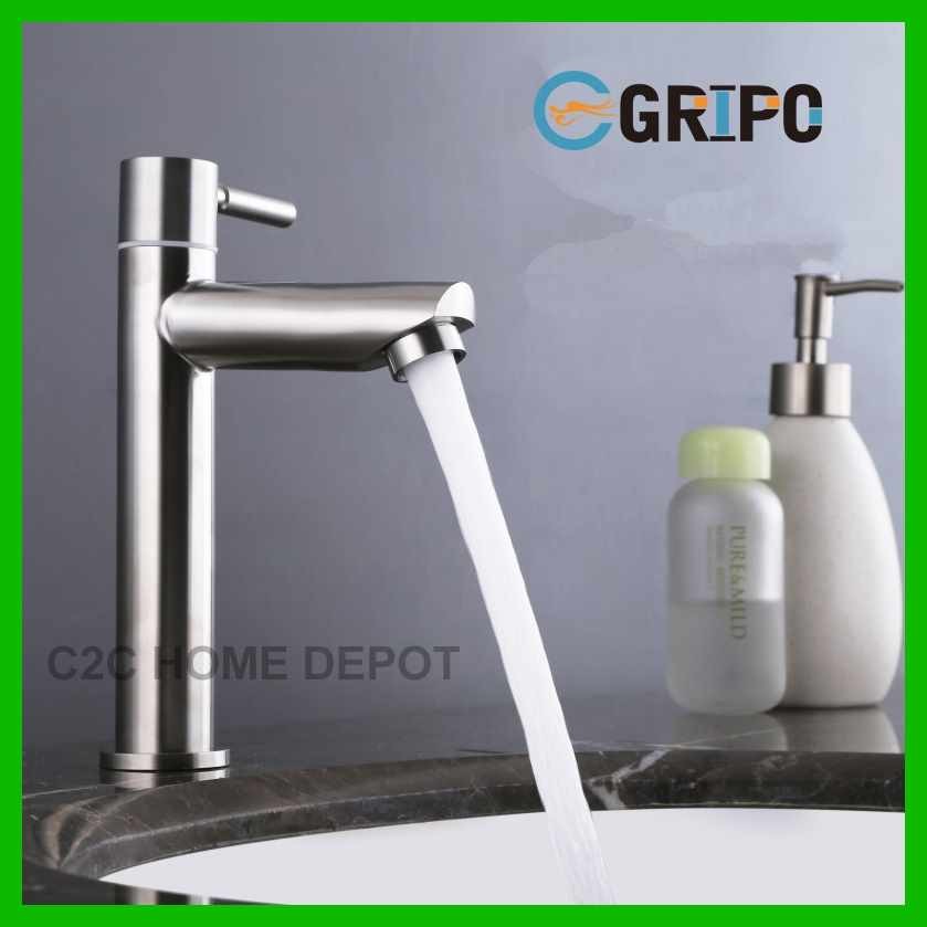 GRIPO.eO[304`ND;stainless&lavatory&faucet&(GP3215) | Shopee Philippines