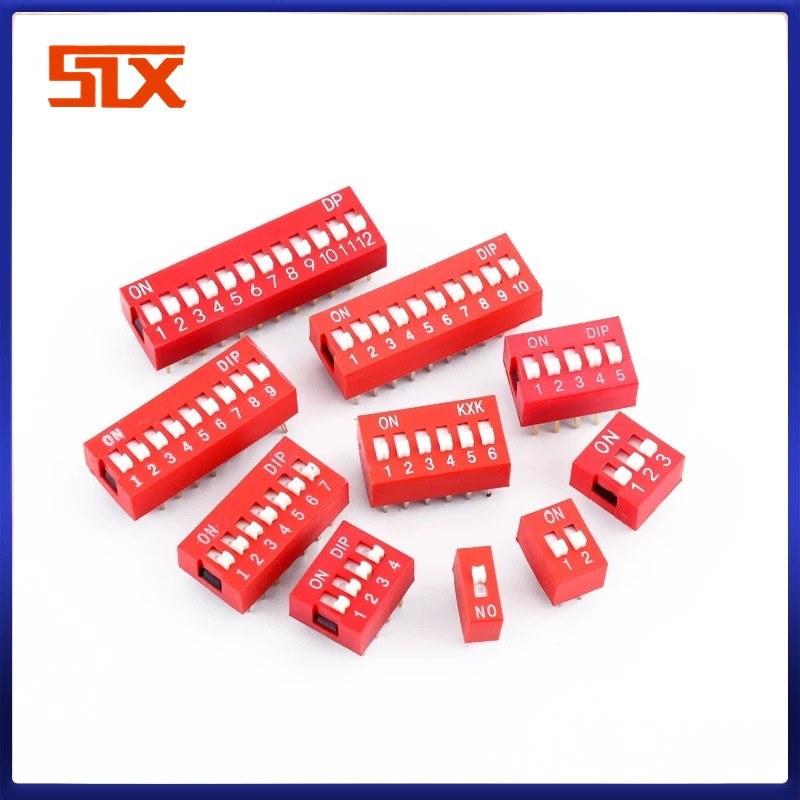 10PCS Slide Type Switch Module 1 2 3 4 5 6 7 8 9 10 12 Bit 2.54mm ...