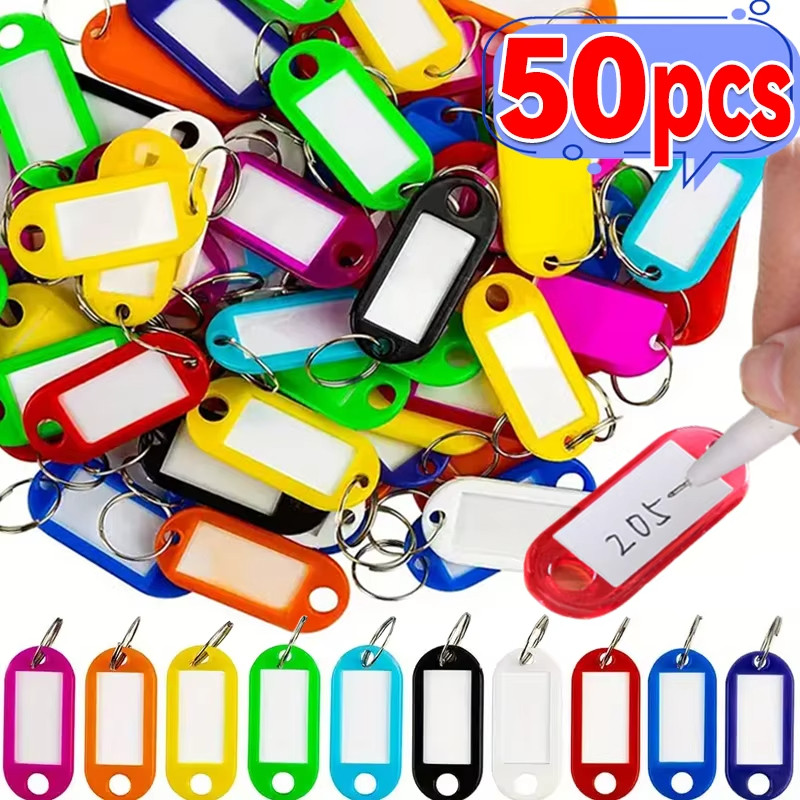 Waterproof Key Tags PP Material 10-50 PCS, Colorful Plastic Key Labels ...