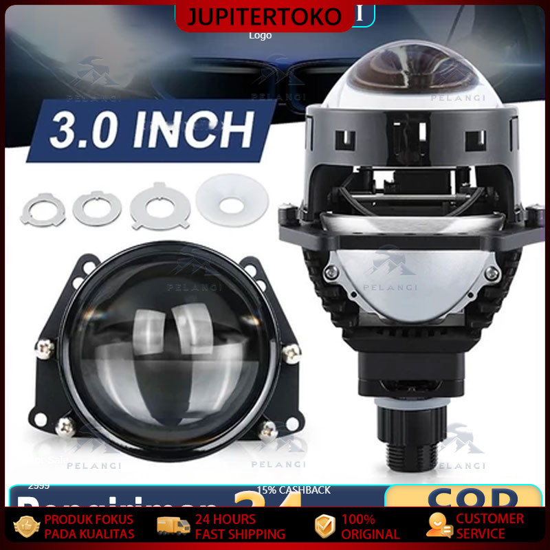 2.5/3 Inch DC 12V 120W 40000LM Projector LED Lens Projector HighBeam ...