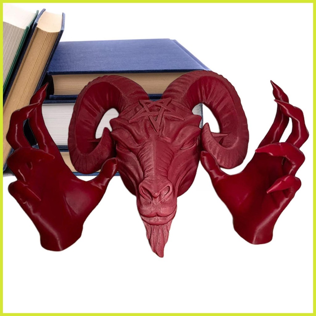 Baphomet Sculpture Resin Baphomet Head and Hands Figurine for Wall ...