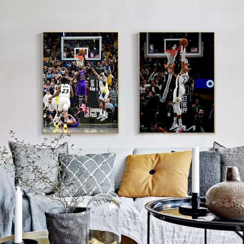 Dunking Over Defenders No Framed Posters NBA Posterized Wall Art Canvas ...