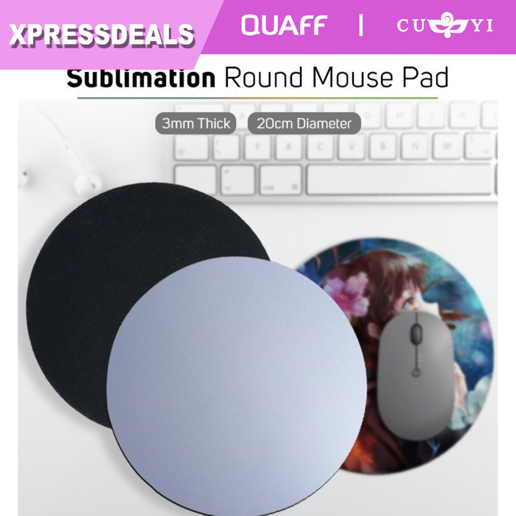 Sublimation Circle Mouse Pad 3mm Printable Plain White for Customize ...