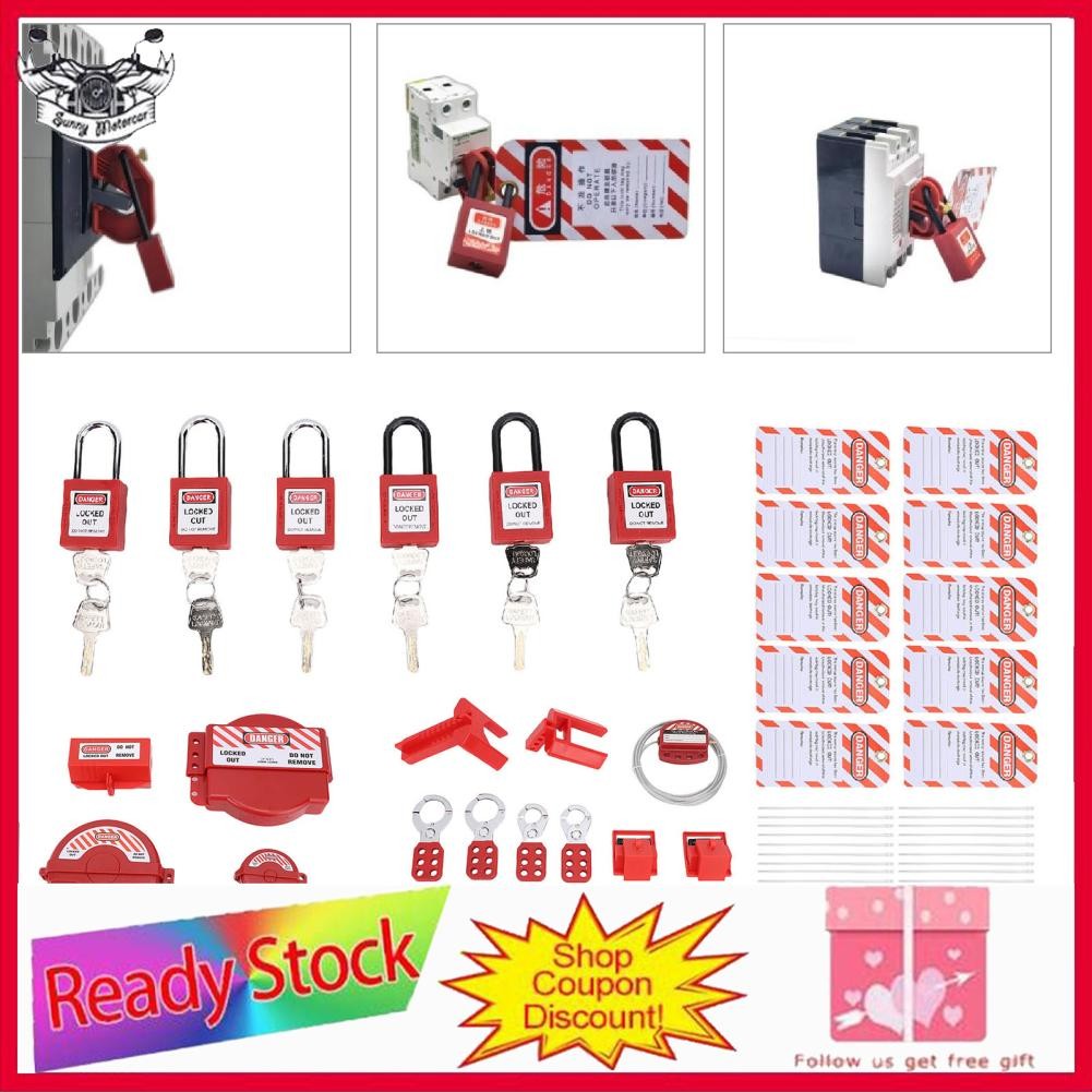 Sunnyhousess Lockout Tagout Kit Electrical Loto Safety Padlocks Clamp ...