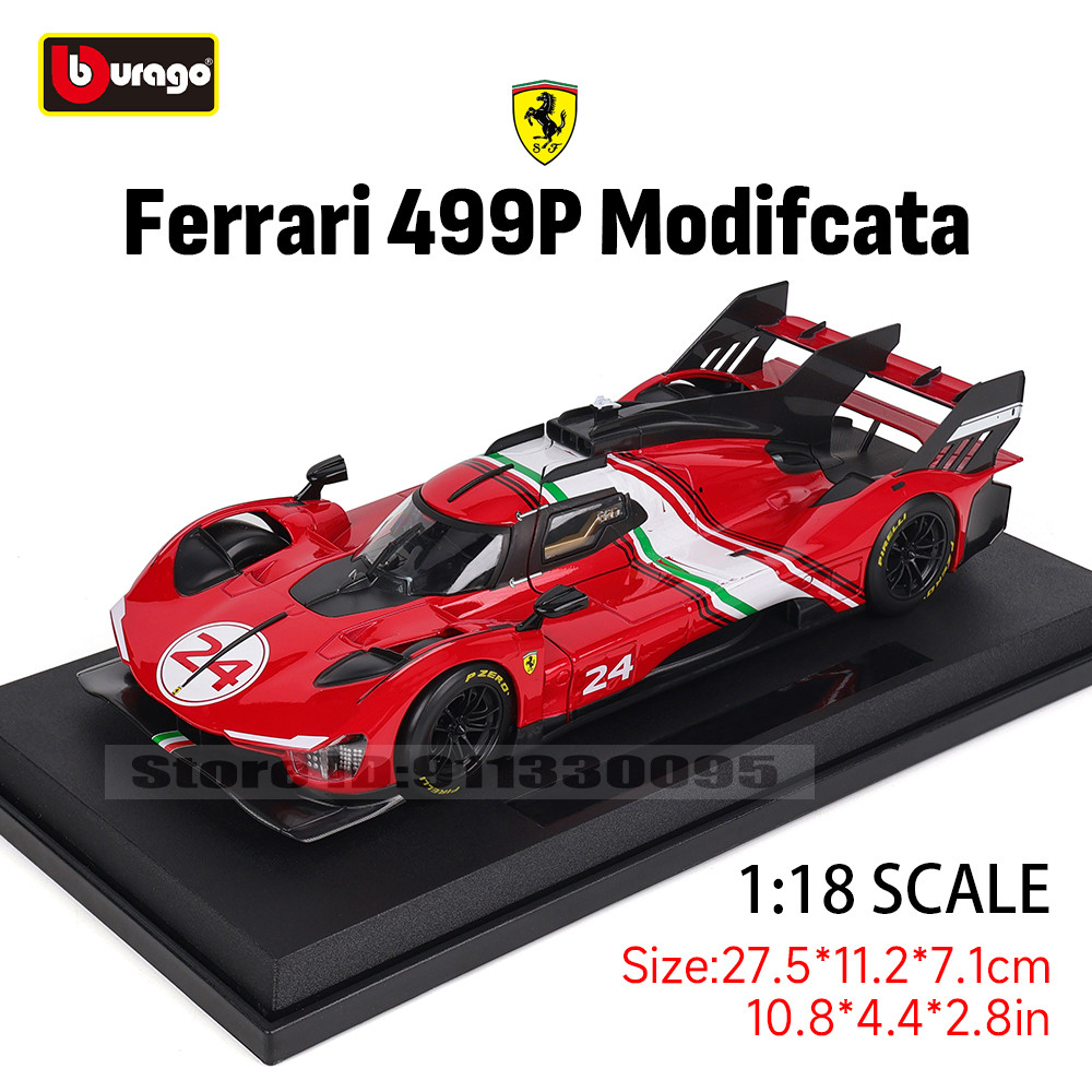 Bburago 1:18 Ferrari 499P LMH 83 24 50 51 simulation alloy car model ...