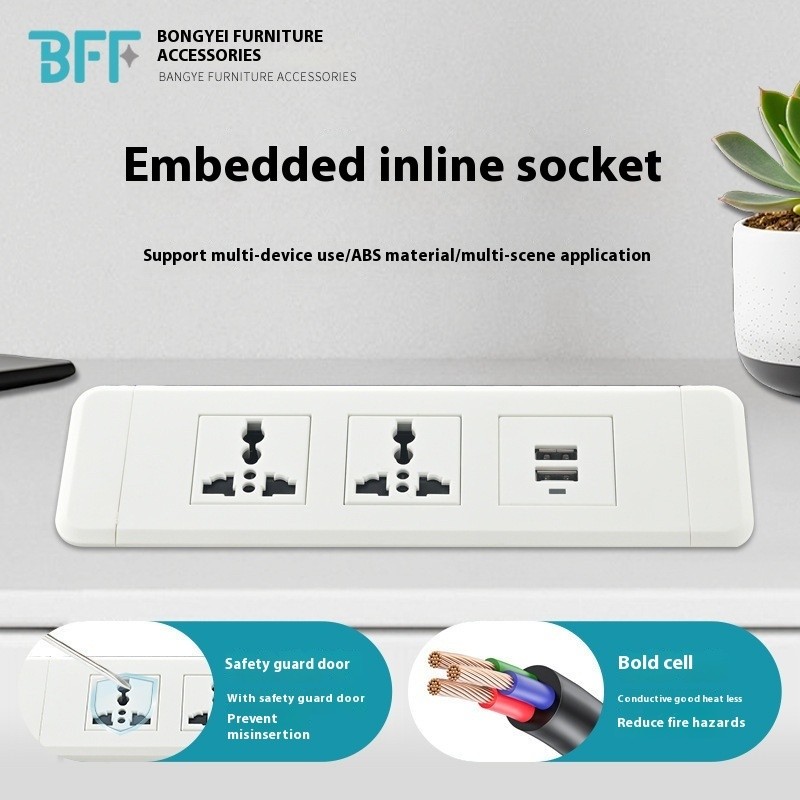 Multifunctional Embedded Desktop Socket Bedside Desk Computer Desk Desk ...
