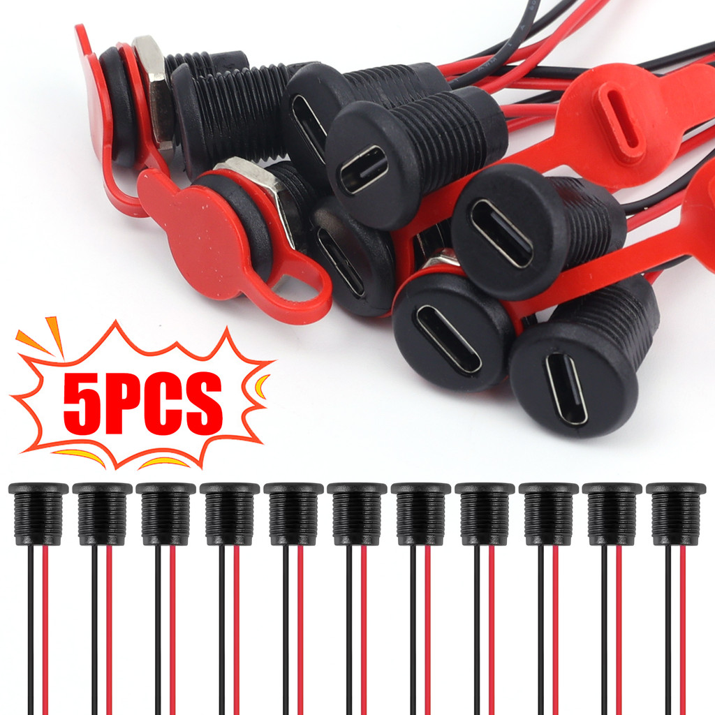 Multi-functional 5V 3A Type-C Female Data Transfer Connector Automobile ...