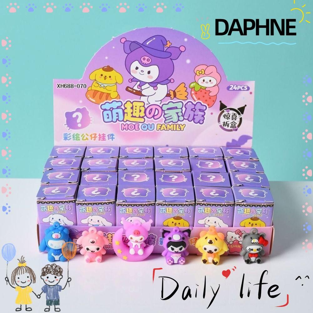 DAPHNE 24box/set Kuromi Keychain , Pokémon PVC Toys, Cute Kawaii Kuromi ...