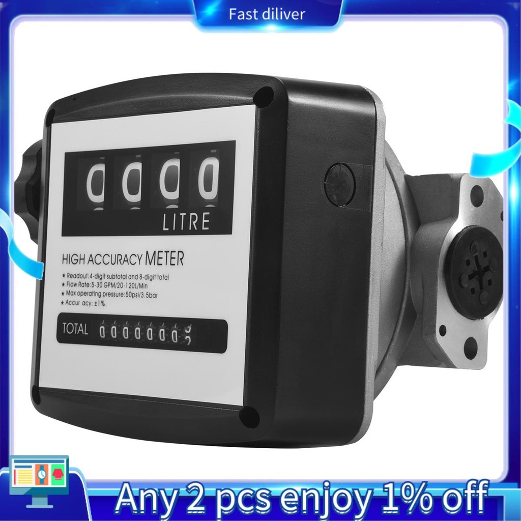 Mechanical Fuel Gauge 4-Digit Fuel Flow Mechanical Fuel Flow Meter 25Mm ...