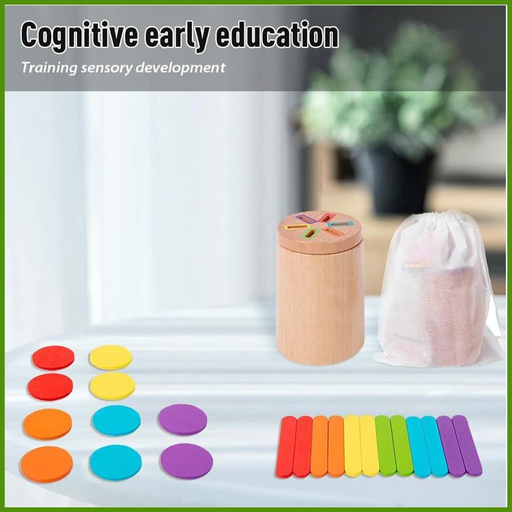 Wooden Color Sorting Toy Attractive Toddler Toys Sensory Toy Color ...