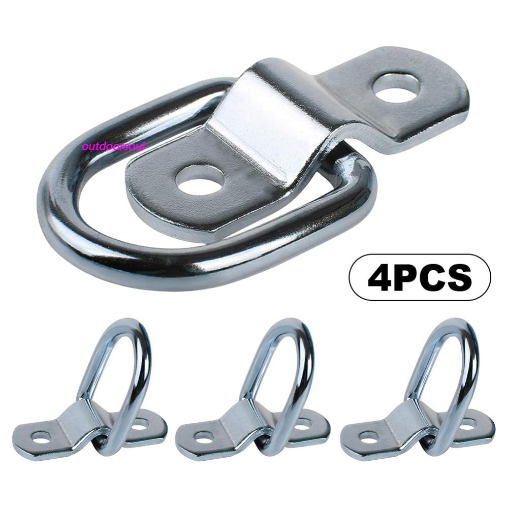 4/8PCS Heavy Duty D Rings Tie Down Anchors Iron Cargo Tie Down Ring ...