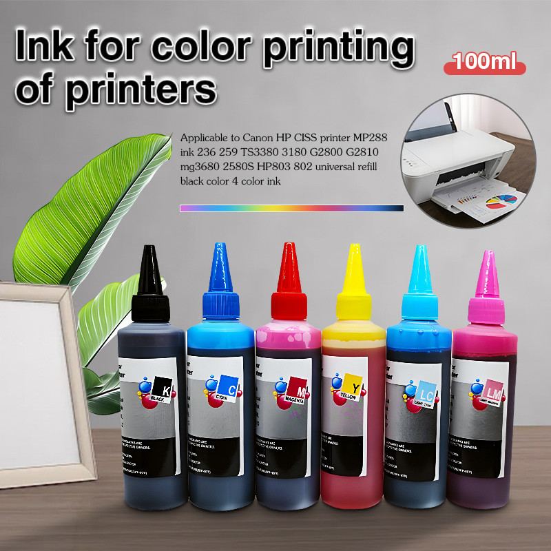 Continuous Refillable Dye Ink 100ml For Inkjet Printer | Shopee Philippines