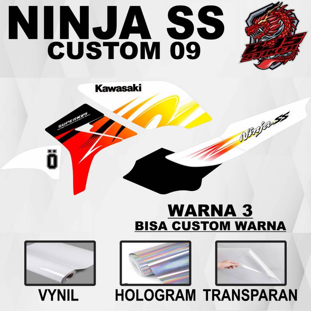 Kawasaki Ninja SS Striping Sticker with custom 9 motifs | Shopee ...