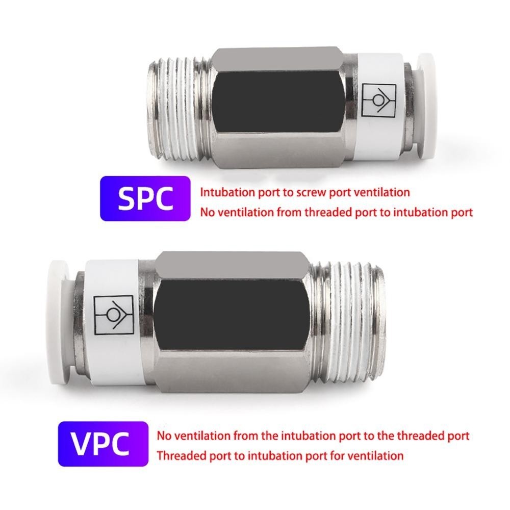 ~1Pcs VPC/SPC Pneumatic Check Valve 4mm 6mm 8mm 10mm 12mm Push In One ...