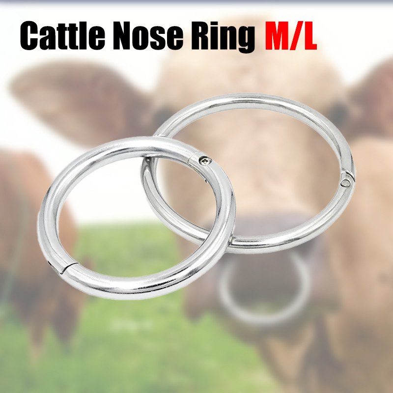 Cattle nose ring Stainless steel Bull nose ring Cow traction clasp ring ...