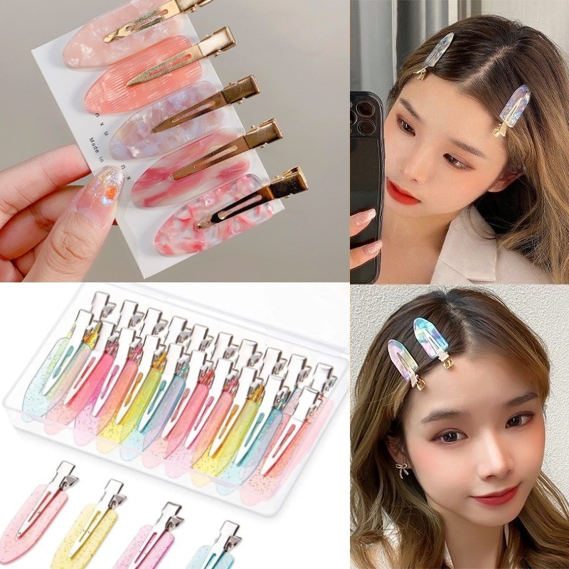 5/10/20Set Acetate Seamless Hair Clip Simple ins Style Bangs Broken ...