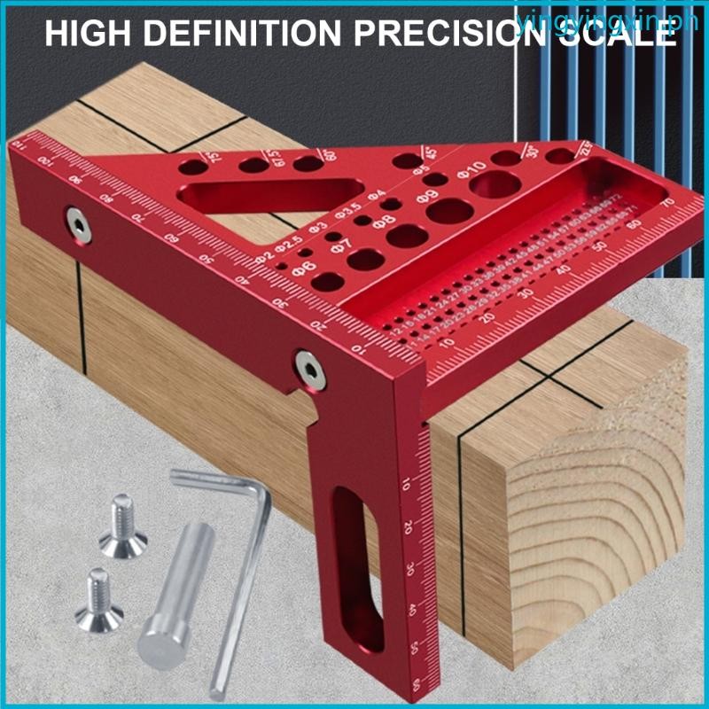 YIN Multi Angles Measuring Ruler 45 90 Degree Woodworking Square ...