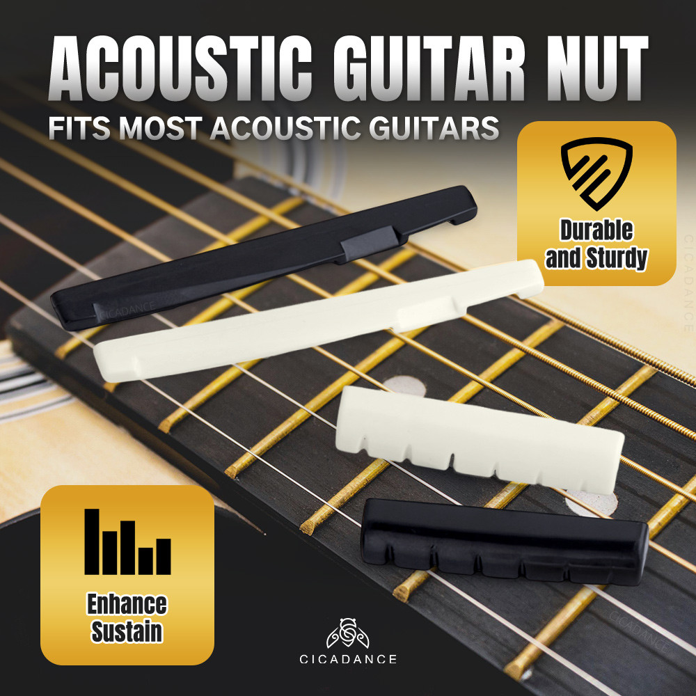 Guitar Bridge Needle Saddle Nut for Acoustic Guitar Enhance Sustains ...