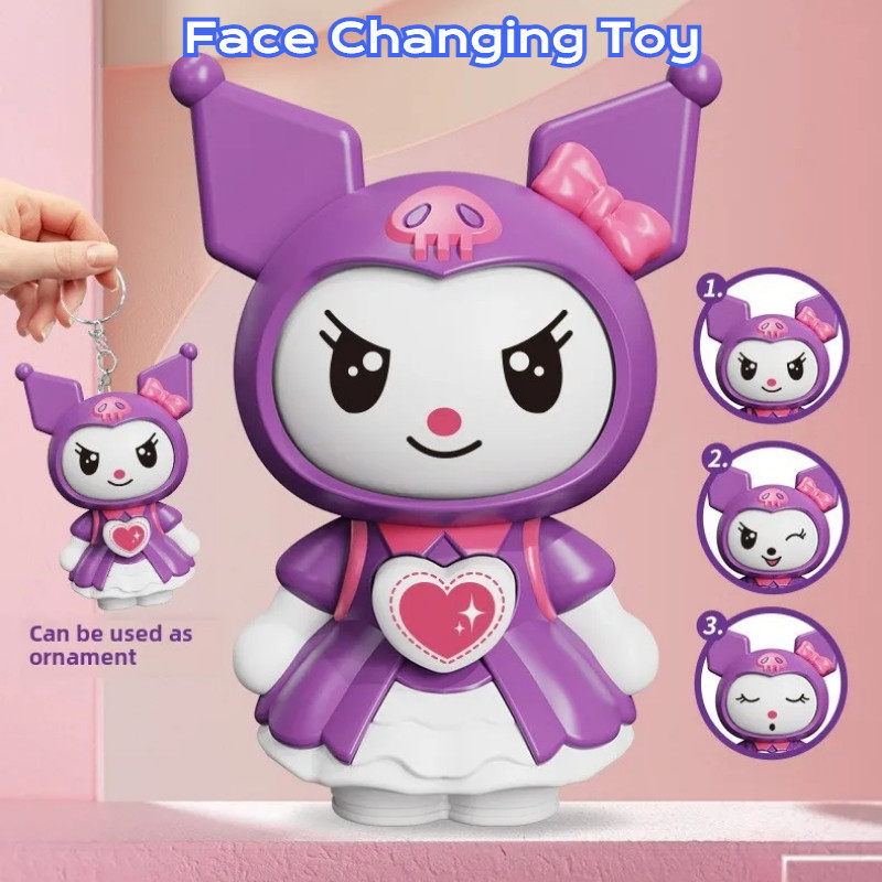 Kuromi Face Changing Doll Face Change Interactive Face Changing Toy ...