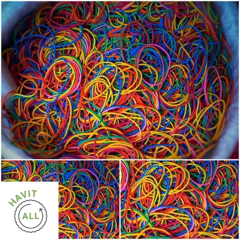 RUBBER BAND (REGULAR) GOMA LASTIKO ASSORTED COLOR 250G 500G 1KG ...